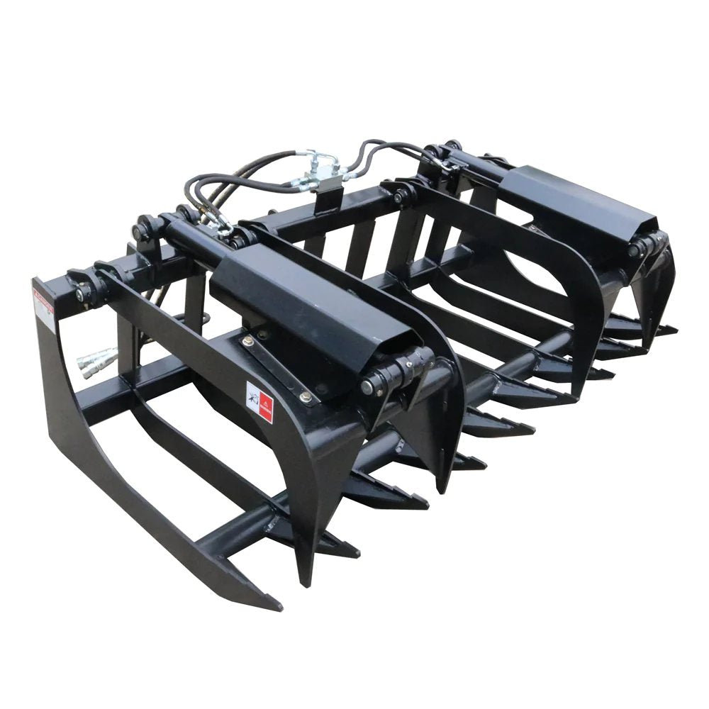 Landy Attachments 72'' Skid Steer Root Rake Grapple Bucket Attachments ...